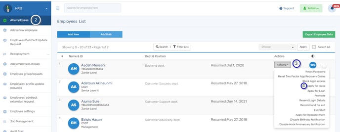 How to create employee document